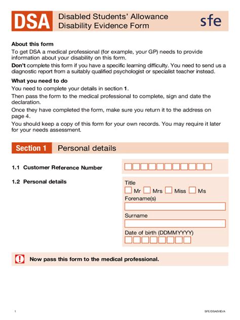 Fillable Online Saas Dsa Medical Evidence Form Pdf Fax Email Print PdfFiller