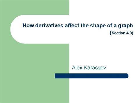 How Derivatives Affect The Shape Of A Graph