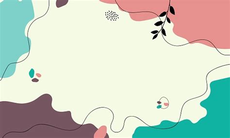 손으로 그린 추상적인 모양과 식물 모티프가 있는 디자인 템플릿 0명에 대한 스톡 벡터 아트 및 기타 이미지 0명 3차원