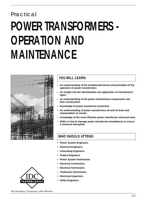 Pdf Practical Power Transformers Operation And Maintenance … Transformers Pdf · Power