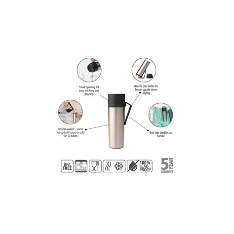 Make And Take Insulated Flask 0 5l Dark Grey The Organised Store