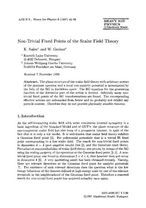 pdf non trivial fixed points of the scalar field theory dokumen tips