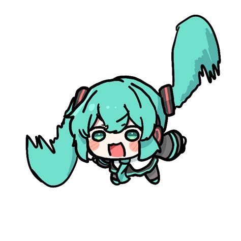Uranium10 Hatsune Miku Vocaloid Animated Animated  Looping Animation 1girl Angry