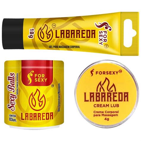 Kit Labareda Gel Lubrificante Hot Pomada Excitante Quente Bolinhas