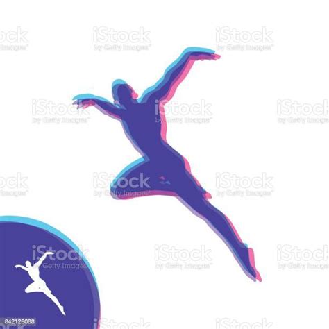 댄서의 실루엣입니다 체조 선수 이다입니다 남자는 자세를 취하기와 댄스 스포츠 기호입니다 발레리 나 발 끝에 서 서입니다 디자인 요소입니다 벡터 일러스트입니다