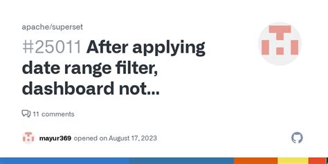 After Applying Date Range Filter Dashboard Not Displaying Data For