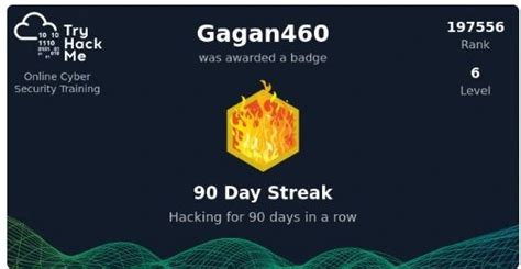 Gagan Gupta On Linkedin Cybersecurity Tryhackme Continuouslearning 90daychallenge…