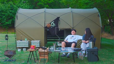 New 장비 헬리녹스 터널텐트 드디어 첫 개시 마지막 잔디캠핑ㅣfeat 그리너리캠프ㅣ청암관광농원 Youtube