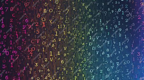 Premium Photo A Colorful Array Of Numbers And Letters Arranged In A