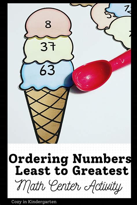 Ice Cream Least To Greatest Summer Number Order Math Center