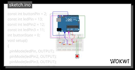 Multiple Led Controlled By Single Pushbutton Peruna Wokwi Esp32
