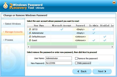 Disable Windows Update Password Recovery