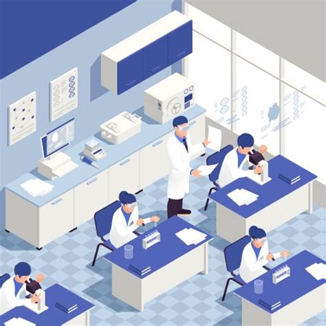 Laboratory Background Vector Images Over
