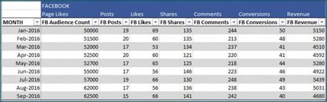 Social Media Dashboard Free Excel Template For Social Media Metrics