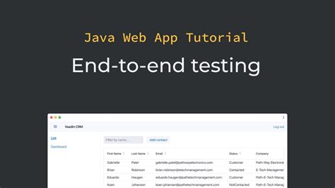 Java Tutorial End To End Browser Testing With Vaadin TestBench Part YouTube