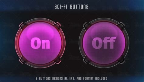 Sci Fi Buttons Thegameassetsmine