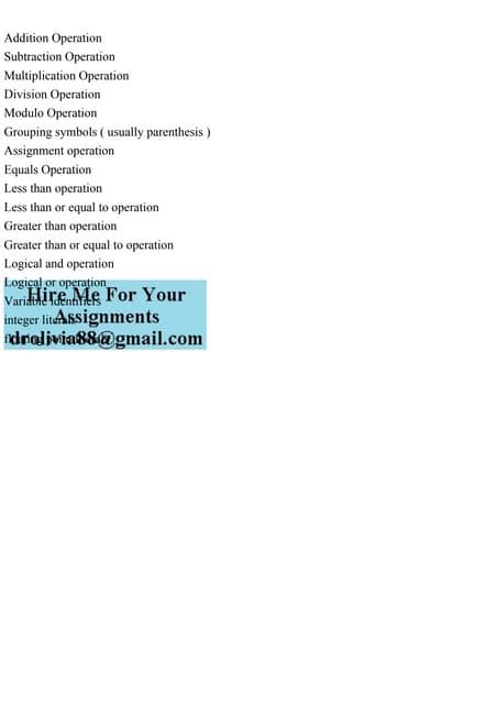 Addition Operationsubtraction Operationmultiplication Operationpdf