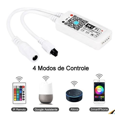 Controlador RGB Ou RGBW Wifi App Celular Android Ios Fita Led Colorida V V Controle