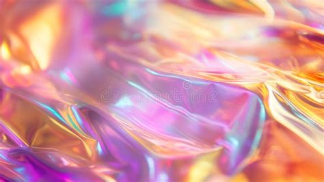 Iridescent Abstract Background With Colorful Shimmering Waves Stock Illustration Illustration