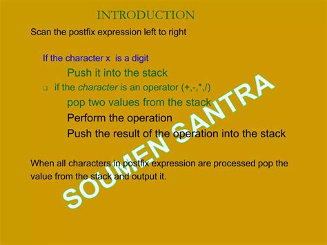 Postfix Evaluations Using Stack Ppt