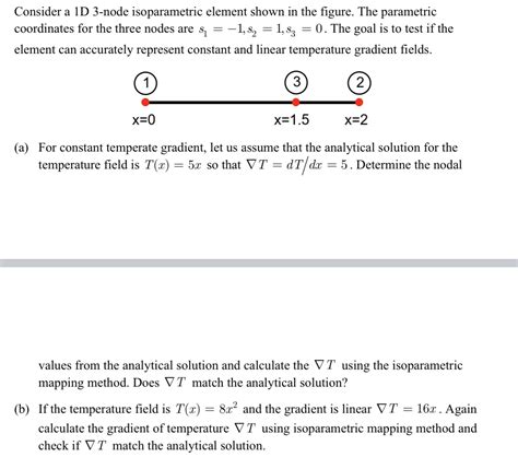 Solved Consider A 1d 3 Node Isoparametric Element Shown In