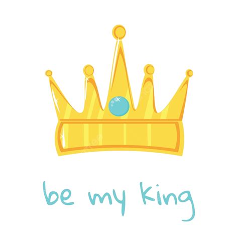 White Backgrounded Gold Crown Adorned With Precious Stone And Be My