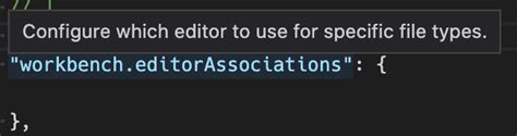 Workbench EditorAssociations Needs A Hint On How To Fill It In Issue