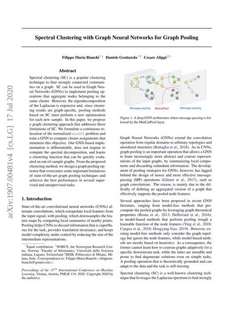 pdf spectral clustering with graph neural networks for graph …spectral clustering with graph