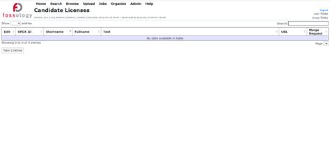 Integrate Add License Page Issue 258 Fossology FOSSologyUI GitHub