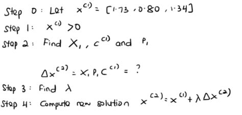 use these steps to apply the affine scaling search