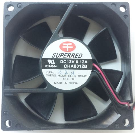Ventilator 80x80x25 12VDC 2-pins / Superred CHA8012B - DomoticX
