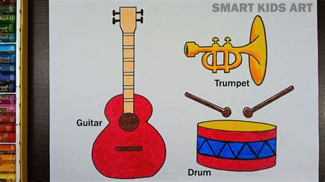 easy to draw musical instruments at marsha james blog