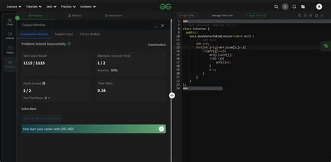 Aayush Yadav On Linkedin Gfg160 Geeksforgeeks Dsa Problemsolving Codeeveryday