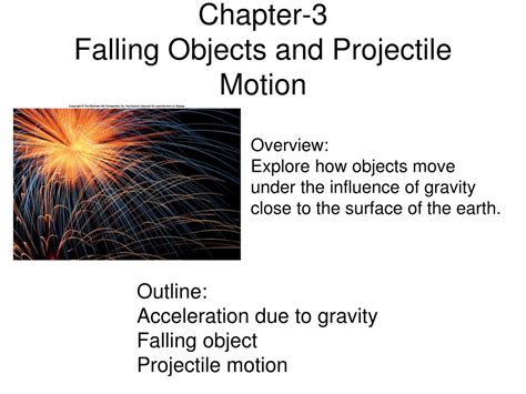 Ppt Chapter 3 Falling Objects And Projectile Motion Powerpoint