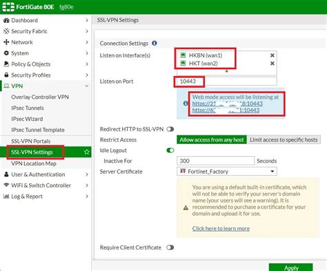 Fortigate Sslvpn Connection Setup My System