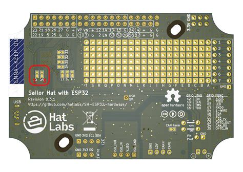 errata sailor hat with esp32