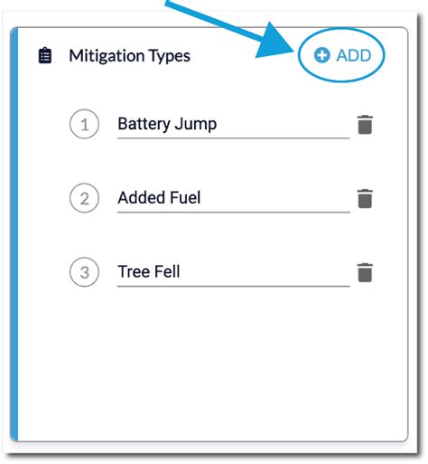 How Do I Add Or Delete Mitigation Types