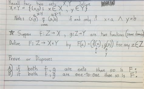 Solved Recall For The Two Sets X Y Define X Times Y Chegg