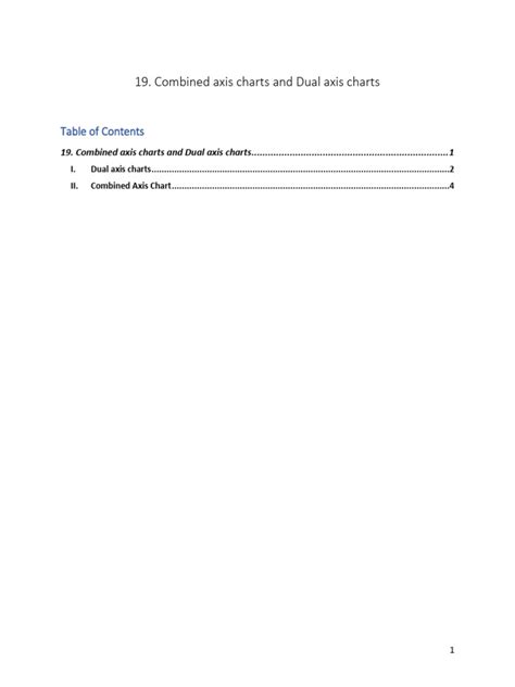 Combined Axis Charts And Dual Axis Charts Pdf