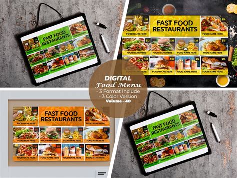 Digital Restaurant Menu Design Masterbundles