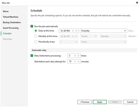 Step 6 Specify Job Scheduling Options Veeam Plug In For Nutanix Ahv User Guide