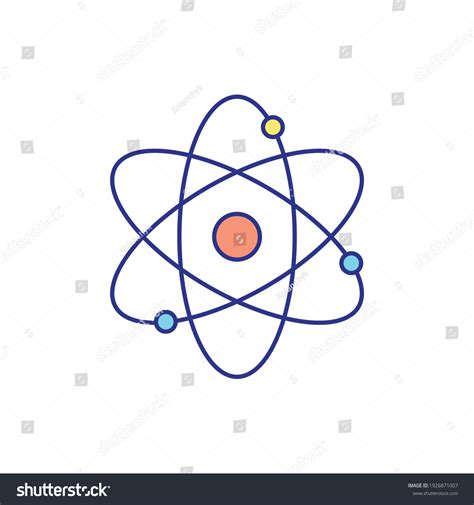 Education Color Icon Atom Thin Line Stock Vector Royalty Free 1926871007 Shutterstock