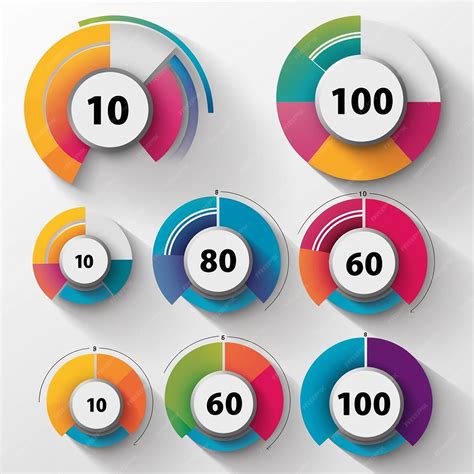 circle loading or circle progress collection set of circle percentage