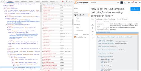 flutter inspect widget font margin padding and other properties