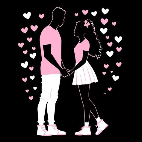 Premium Vector An Illustration Of People Kissing And Loving Each Other Artwork