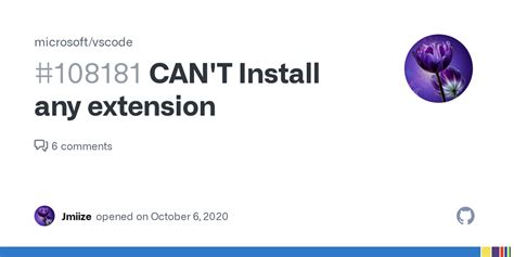 CAN T Install Any Extension Issue Microsoft Vscode GitHub