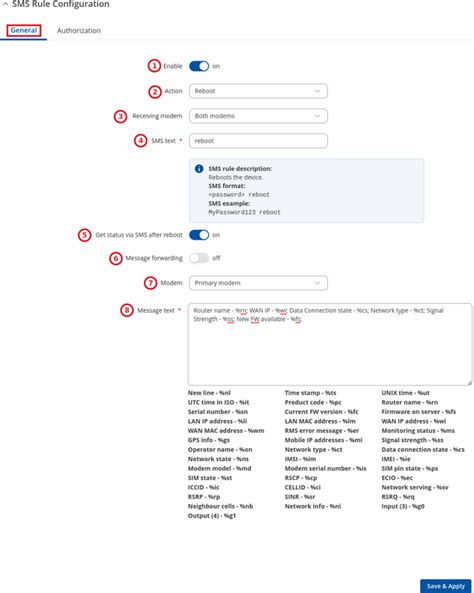 Filenetworking Rutos Manual Mobile Utilities Sms Utilities Modify Sms Rule General Dualmodem 1