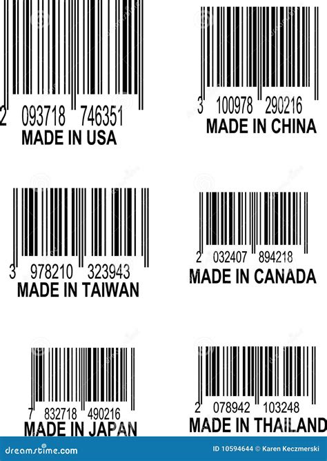 Vector Set Of Upc Bar Codes Stock Vector Illustration Of Number