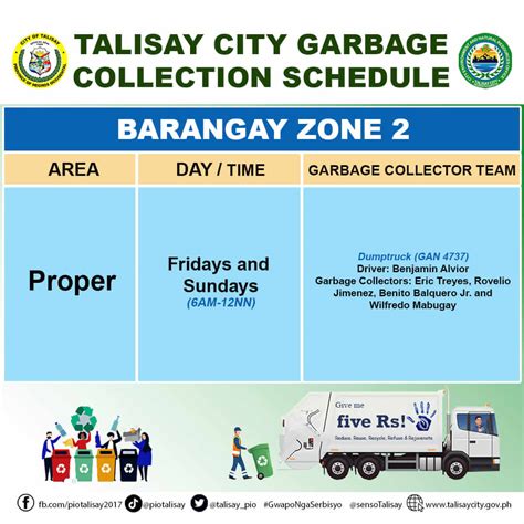 talisay city garbage collection schedule talisay city negros occidental