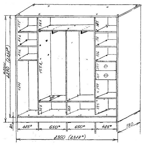 Чертежи шкафа купе Шкаф купе своими руками — чертежи описание 56 фото проект и схема с